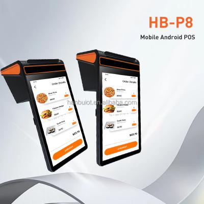 중국 한부 휴대용 POS 터미널 8인치 안드로이드 12 4GB RAM 64GB SSD 판매용