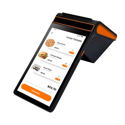 中国 ハンブ POS システム 8 インチ Android 12 2D バーコード スキャナー付き デュアルスクリーン 販売のため