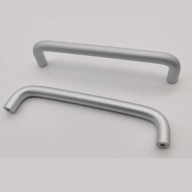 High Quality Stainless Steel Solid Exterior Interior Luxury Hardware Tube Cabinet Furniture Handle Pull Modern Bedroom Aluminum Alloy Lever Black Door Handle