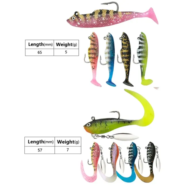 High Quality Floating T-Tail Soft Fat Worm Salt Water Fishing Lures Bait