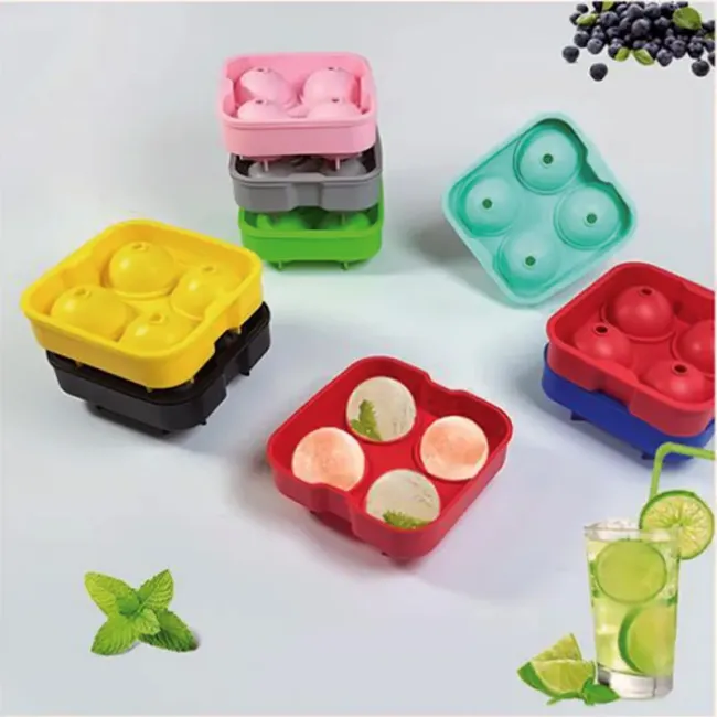 Easy Release Flexible Silicone Ice Cube Tray Molds
