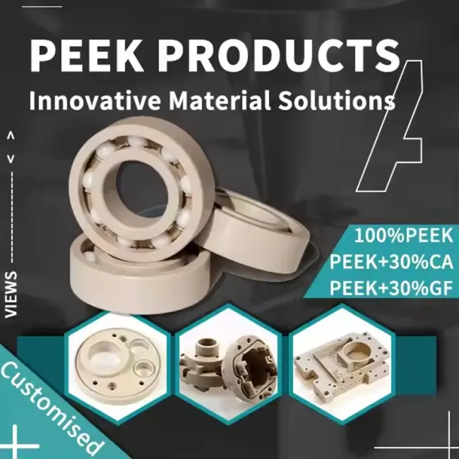 High-Quality Custom Machined Components in Peek, Plastic Gear for Aerospace, Semiconductor and Food Processing Industries