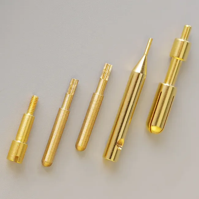 CNC Machining High Precision Metal/Steel/Aluminium/Copper/Brass Gold Plated Connector/Electrical Terminal Pin/Soldering Spring Loaded Pogo Pin Customized Part