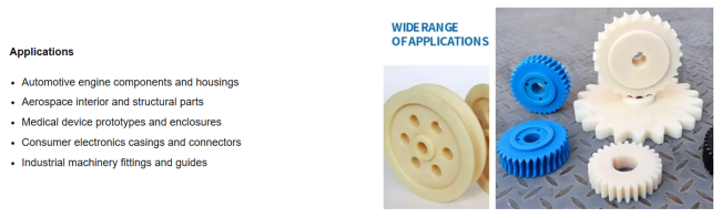 Close-up of PA12 CNC machined component with smooth surface finish