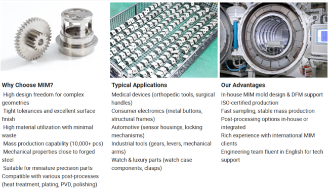Precision MIM earbud case production summary