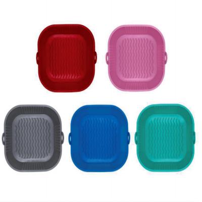 China Food Grade Silicone Baking Pan for Air Fryer Foldable Baking Pan Liner, Electric Oven, Microwave Oven for sale