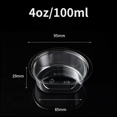 China Custom PET Sauce Cup With Lid Disposable Condiment Container for sale