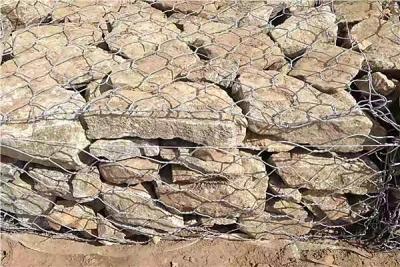 중국 90mm*110mm 개비온 와이어 메쉬 뜨겁게 침지된 함석재 크기 2x1x1을 권투하세요 판매용