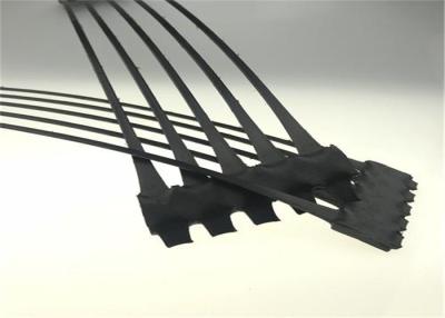 China Reinforce Foundations Black Polypropylene Uniaxial Plastic Geogrid for sale
