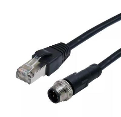 China Male 12 8 Pin D X Code 4 Pin To Male RJ45 M12 Waterproof Connector Ethernet Cable for sale