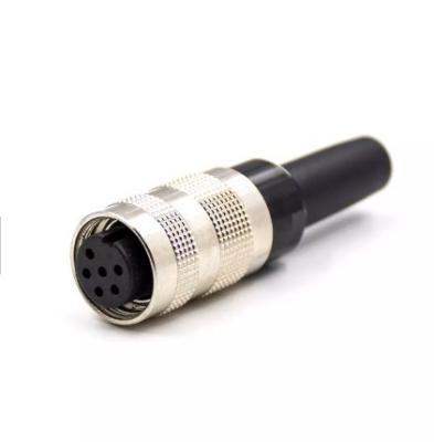 China DIN M16 6 van de de Schakelaarluchtvaart van Pin Waterproof AISG Metaal van de de Stop Vrouwelijke Contactdoos het Mannelijke Te koop