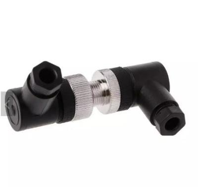 China M12 gestreckter Winkel IP67 4 5 Sensor-Verbindungsstück PA66 8Pin AISG verlegte Koppelung zu verkaufen