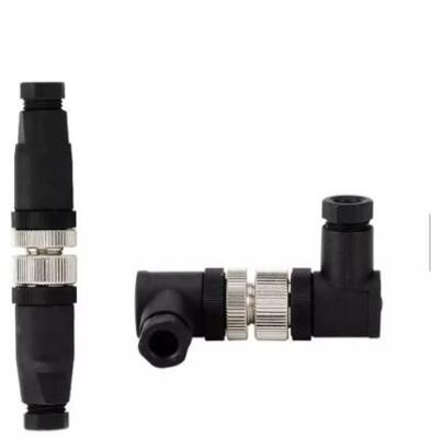 China M12 gestreckter Winkel IP67 4 5 Sensor-Verbindungsstück PA66 8Pin AISG verlegte Koppelung zu verkaufen
