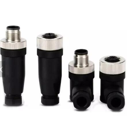 3 Pin 4 Pin Screw Shreaded M8 Circular Connector Male Female IP67 For Solder Sensor