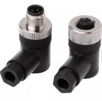 China D Code 4 Pin Shreaded Angle Female M12 Connector PUR Industry for sale