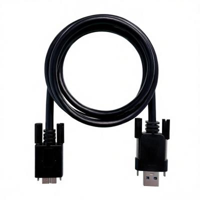 China Industrial-Grade USB 3.0 Micro-B to Type-A High-Flex Vision Cable with Dual Screw Locks for sale