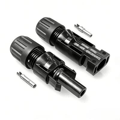 China MC4 Solar PV Connectors Panel Mount with Female and Male Plug for New Energy Solutions for sale