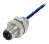 China Waterproof M5 Circular Connector 4 Pin Panel Mount Rear Solder Type for sale
