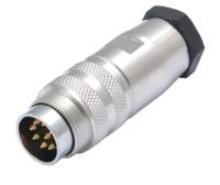 China Electric Cable 8 pin straight angle threaded coupling infrastructure Waterproof Cable Connector for sale