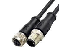 China 8 Pin Wire X Code PCB Cable Connector M12 Waterproof Panel Mount RJ45 for sale