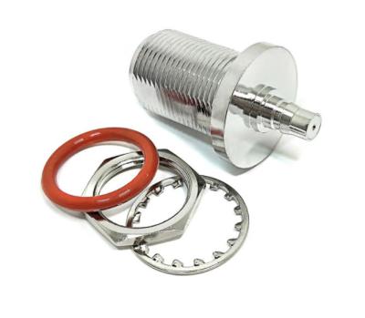 China RF Coaxial Adapter Radio Frequency Connector N Female Jack Bulkhead To QMA Female for sale