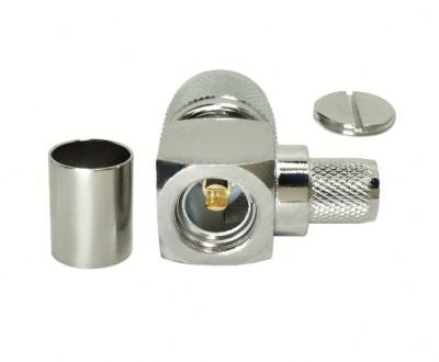 China N Male Plug Radio Frequency Connector Right Angle 90 Degree For 8d-Fb Lmr-400 Cable for sale