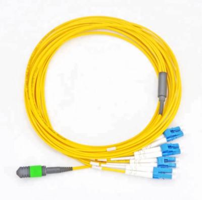 China Optical Fiber MPO Patch Cord , 8F APC(F)-LC/UPC SM 3M Fiber Optic Patch Cord for sale