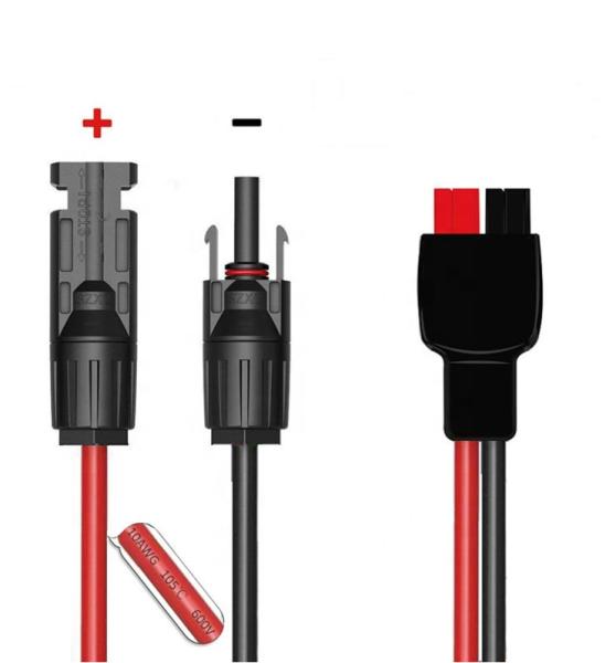 10AWG Mc4 Cable General Weathering Resistant Panel Mount Mc4 Connector