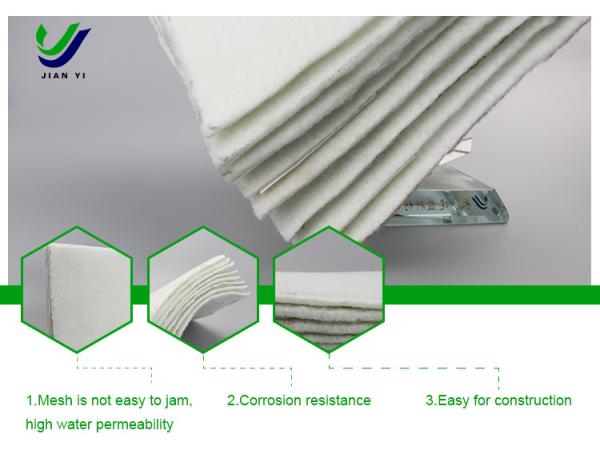 Quality Uv Resistance Staple Fiber Geotextile Water Permeable 100-800grams/㎡ for sale