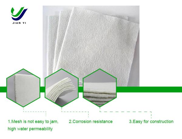 Quality Drainage Short Fiber Geotextile with Acid And Alkali Corrosion Resistant for sale