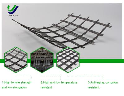 China Alkali Free Fiberglass Geogrid 1-6m Width For Embankments Reinforcement for sale