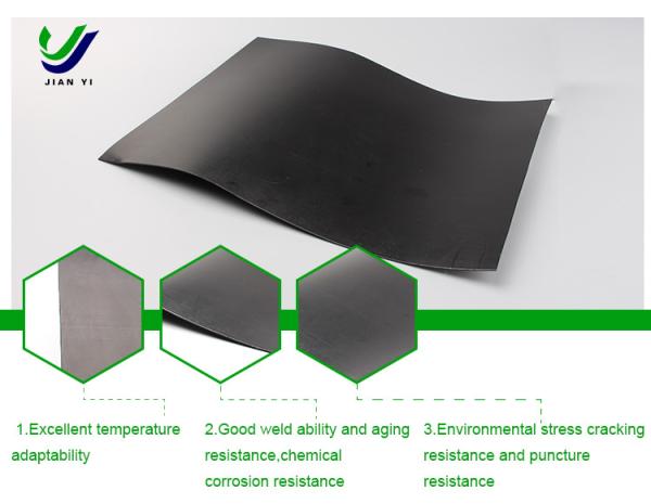 Quality Anti Seepage HDPE Smooth Geomembrane Waterproof 2mm Thickness for sale