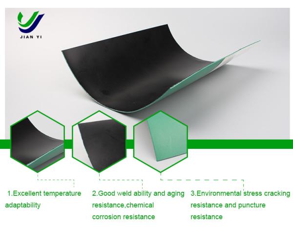 Quality Smooth HDPE Geomembrane For Reservoir And Artificial Lake for sale
