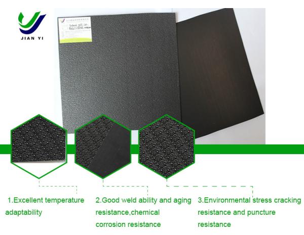 Quality Column Point Rough Surface HDPE Textured Geomembrane Anti Slip Anti Seepage for sale