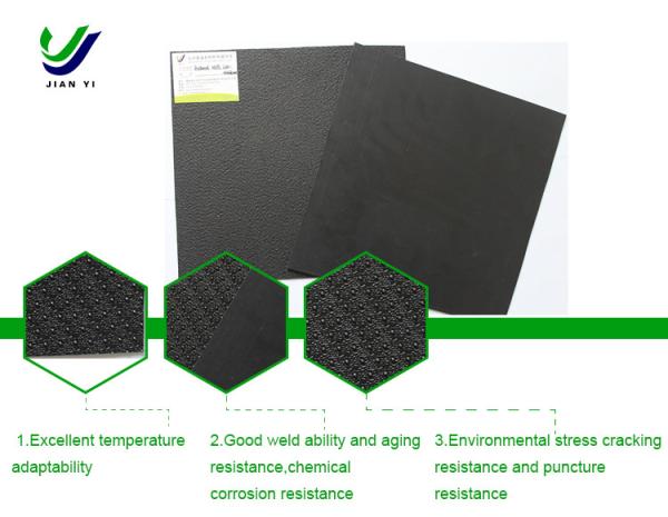 Quality Column Point Rough HDPE Textured Geomembrane With 6m-8m Width for sale
