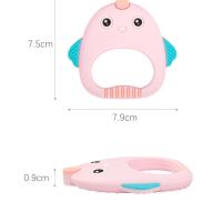 China Michi Star Animals Pattern Silicone Baby Teether Alleviate Gum EEC certification for sale