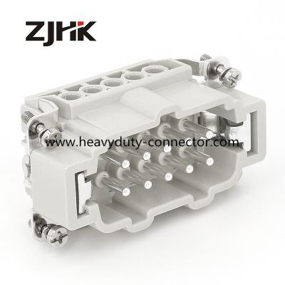 China 16A 10 Pin Rectangular Connector Replace Harting Han E 10 Pos M Insert Screw 09330102601 for sale