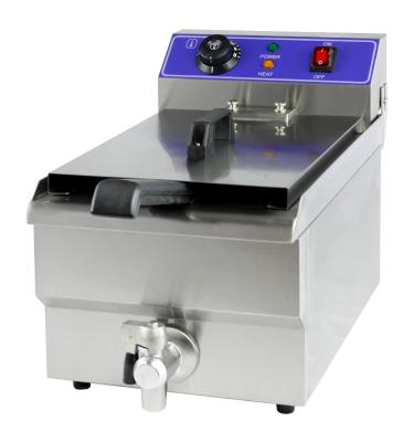 China CE Commercial Kitchen Fryer Single Tank Electric Fryer With Tap WF-101V for sale