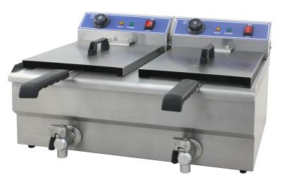 China CE Commercial Kitchen Equipment  Electric Fryer With Valve Deep Fryer WF-192V for sale