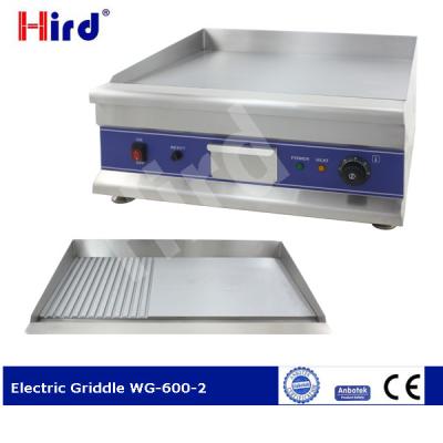 China CE Grooved griddle Electric griller Cast iron cooking griddle for Restaurant equipment WG600-2 for sale