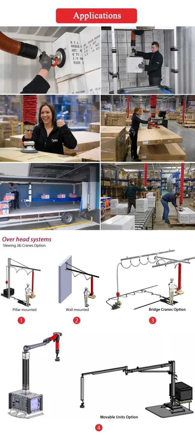 CE Approved Suction Pad Lifter Carton Stack Box Lifting Device 30kg