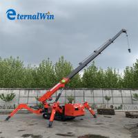 China 3 Ton Electric Mini Spider Crawler Crane 2.98t x 1.3m Wireless Remote Control for sale
