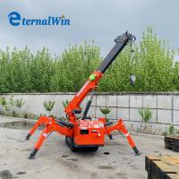 China 3 Ton Electric Mini Spider Crawler Crane 2.98t x 1.3m Wireless Remote Control for sale