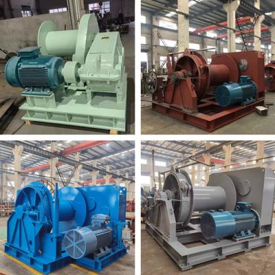 Cina Verricello elettrico marino con diametro fune metallica da 8mm a 60mm e capacità da 50m a 2000m in colore personalizzato in vendita