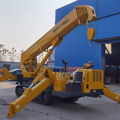 China 12ton Spider Crawler Crane With Fly Jib Folding Spider Crawler Crane For Glass Lifting for sale
