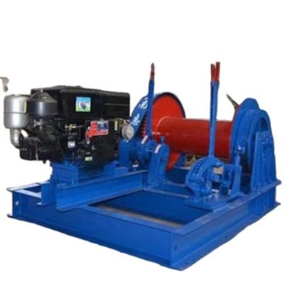 China Heavy Duty remote Control Lifting Gasoline Engine Machine Hydraulic Winch 15Ton for sale