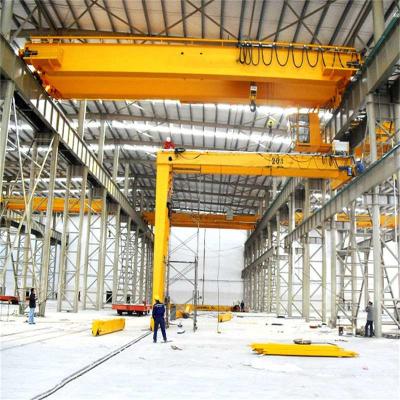中国 QD Type Overhead Crane Machine 50t Double Girder Bridge Crane For Steel Work 販売のため