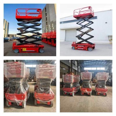 Cina Steel Structure 12m Self Propelled Scissor Lift Platform With Control Handle in vendita