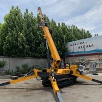 China 3-12 Ton Telescopic Boom Hydraulic Spider Crawler Crane Remote Control for sale