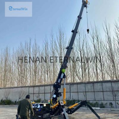 Китай 3-тонный мини-паук-кран с телескопической стрелой и дизельным двигателем продается